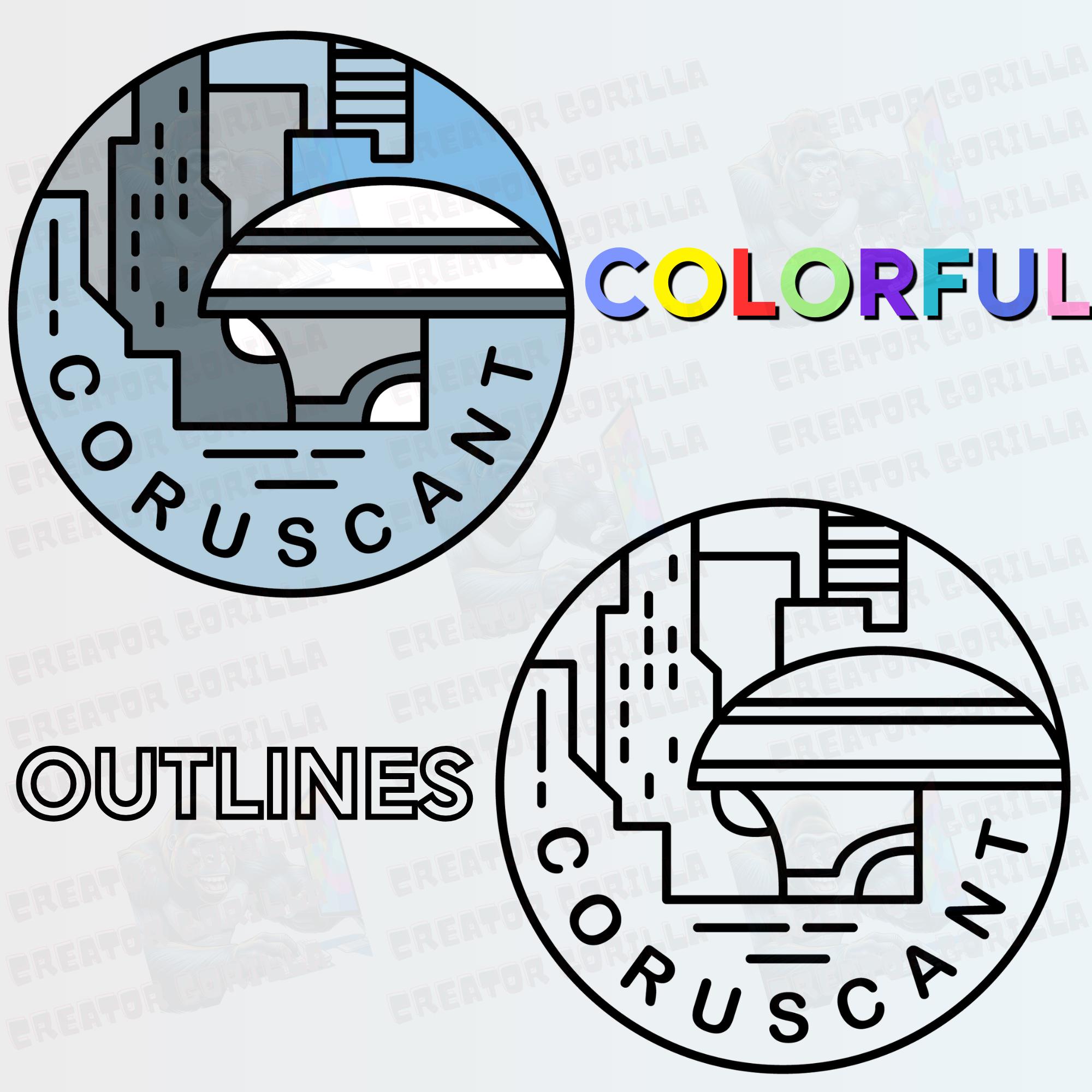 Star Wars Planets Svg Png Bundle Colorful and Outlines 36 Files,star ...