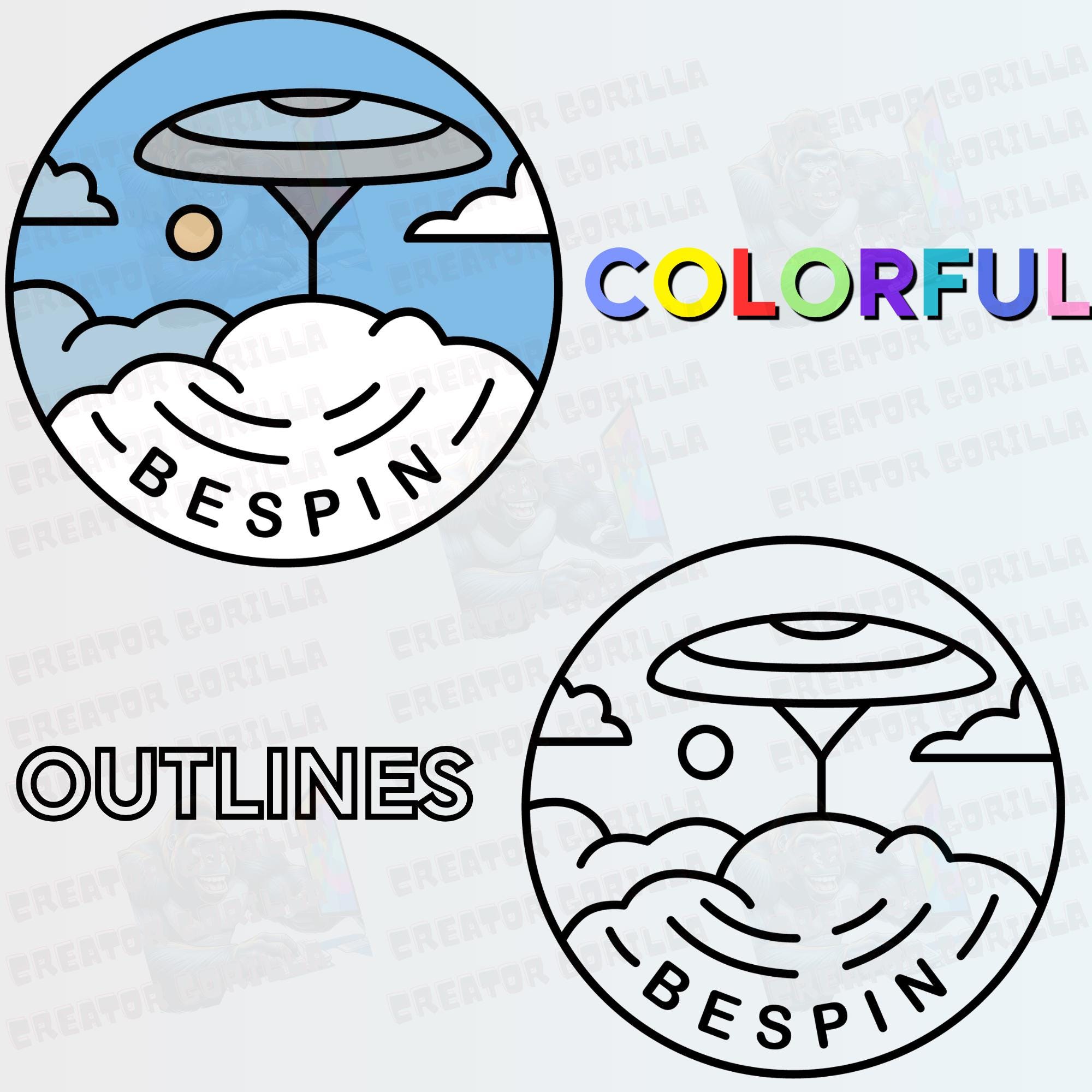 Star Wars Planets Svg Png Bundle Colorful and Outlines 36 Files,star ...