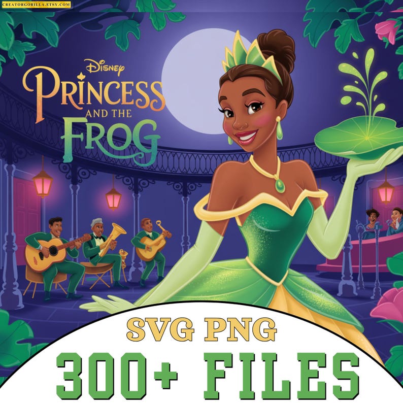 Princess Tiana Clipart Bundle: SVG, PNG, DXF (300+ Files) - Etsy