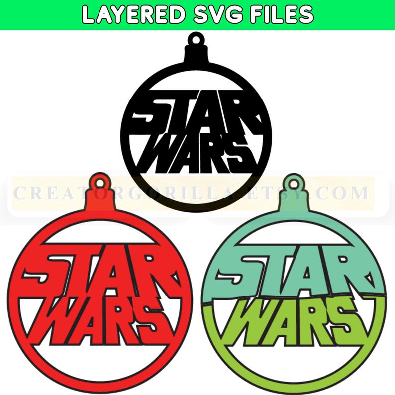 Star Wars Christmas Ornaments Bundle 40 Files, Christmas Tree ...