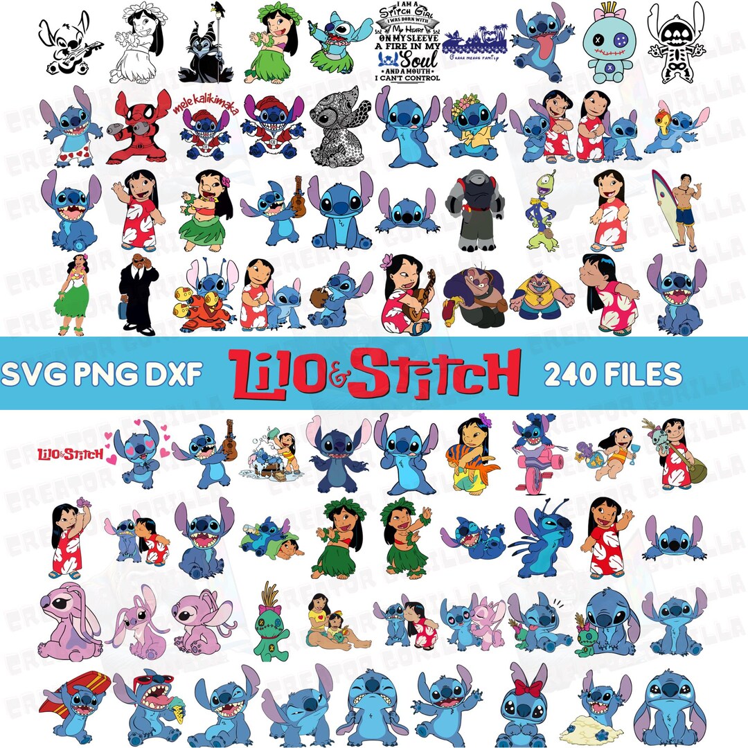 Lilo and Stitch SVG PNG Clipart Bundle, Ohana (digital Download) - Etsy