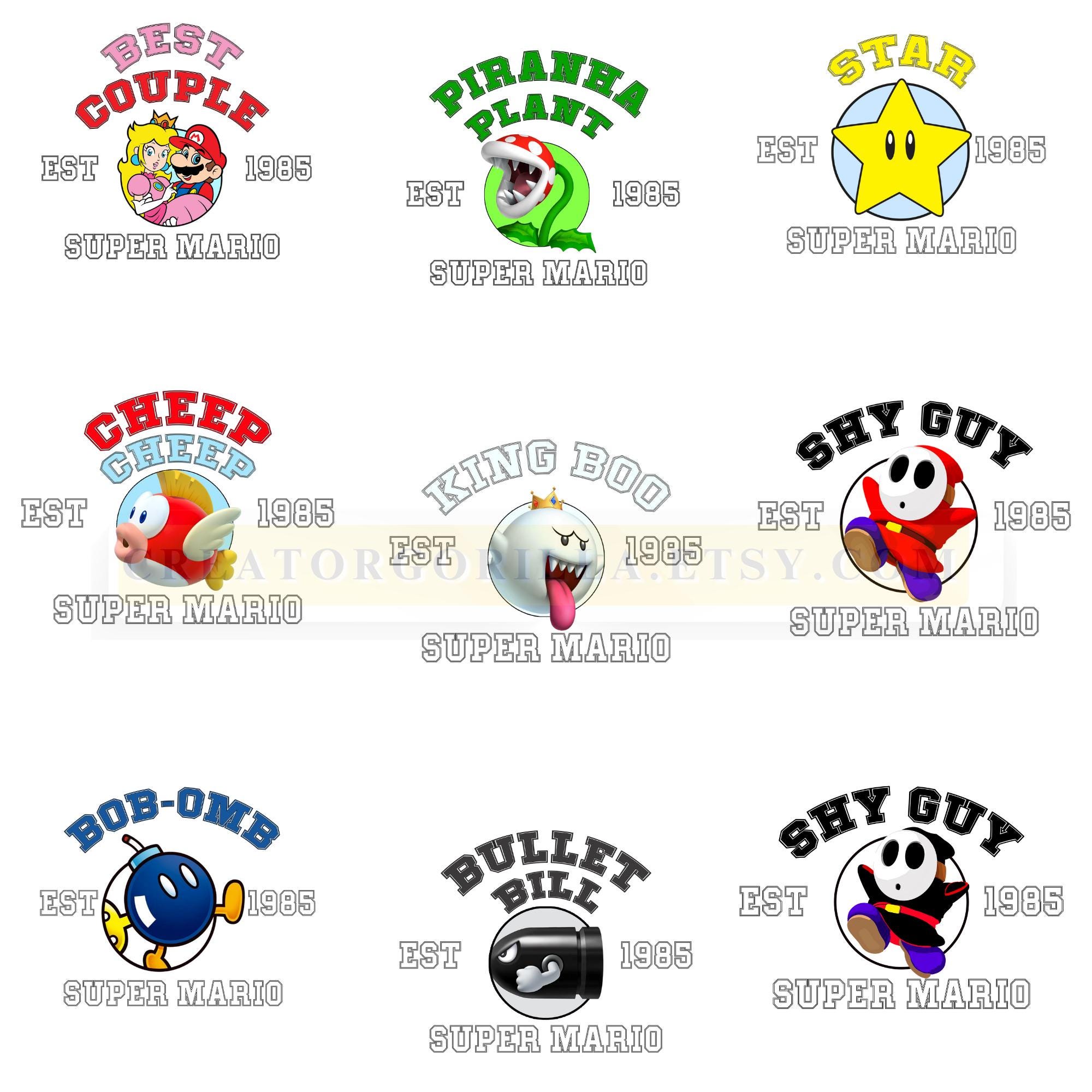 Super Mario PNG Bundle: Retro 80s Game Characters (digital Download) - Etsy