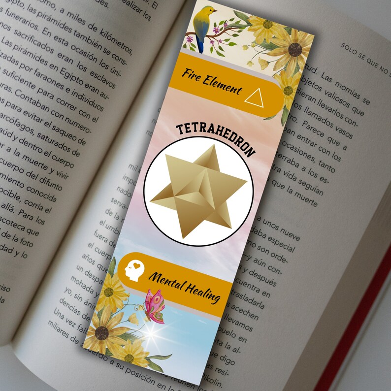 Printable Bookmark, Four Elements of Matter Bookmark, Geometric ...