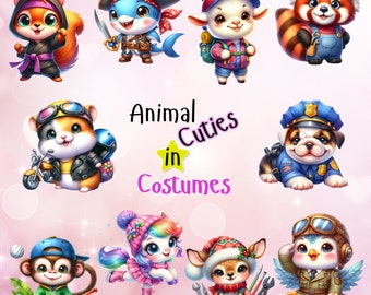 500 Watercolor Cute Baby Animals Clipart, PNG Clipart, High-resolution ...