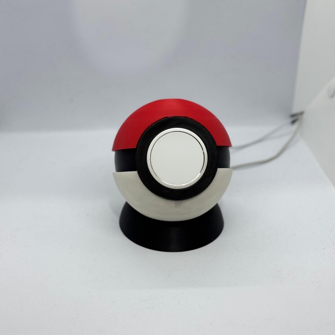 Pokeball Magsafe Caharging L 3d Printed Poketop Magsafe Charging Stand ...