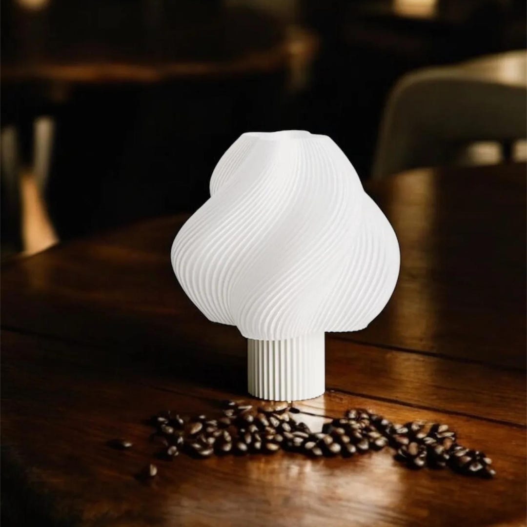 Modern 3D Printed Table Lamp, Minimalist Stylish Night Light, Home ...
