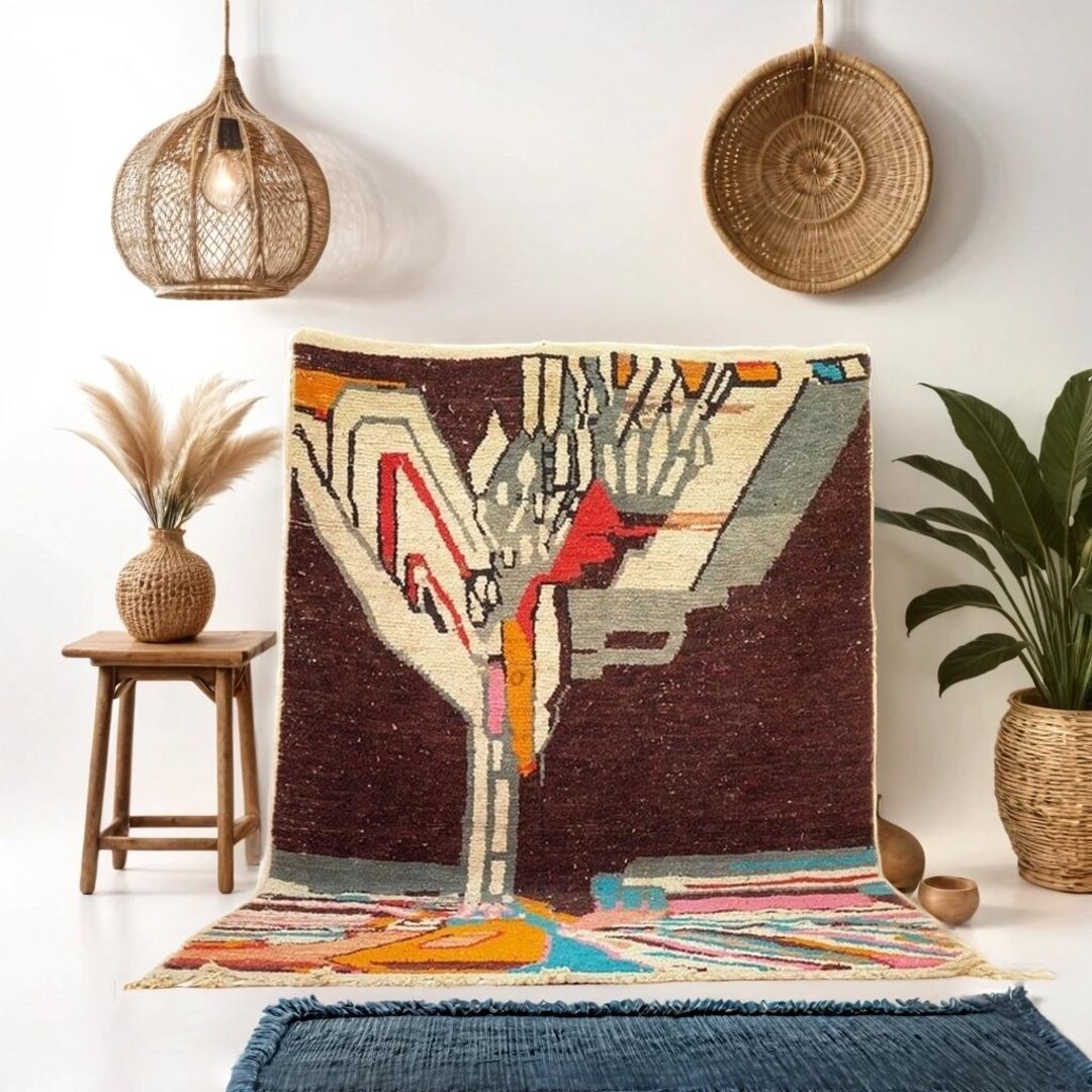 Custom Fabulous Boujad Rug, Authentic Moroccan Rug, Azilal Rug ...