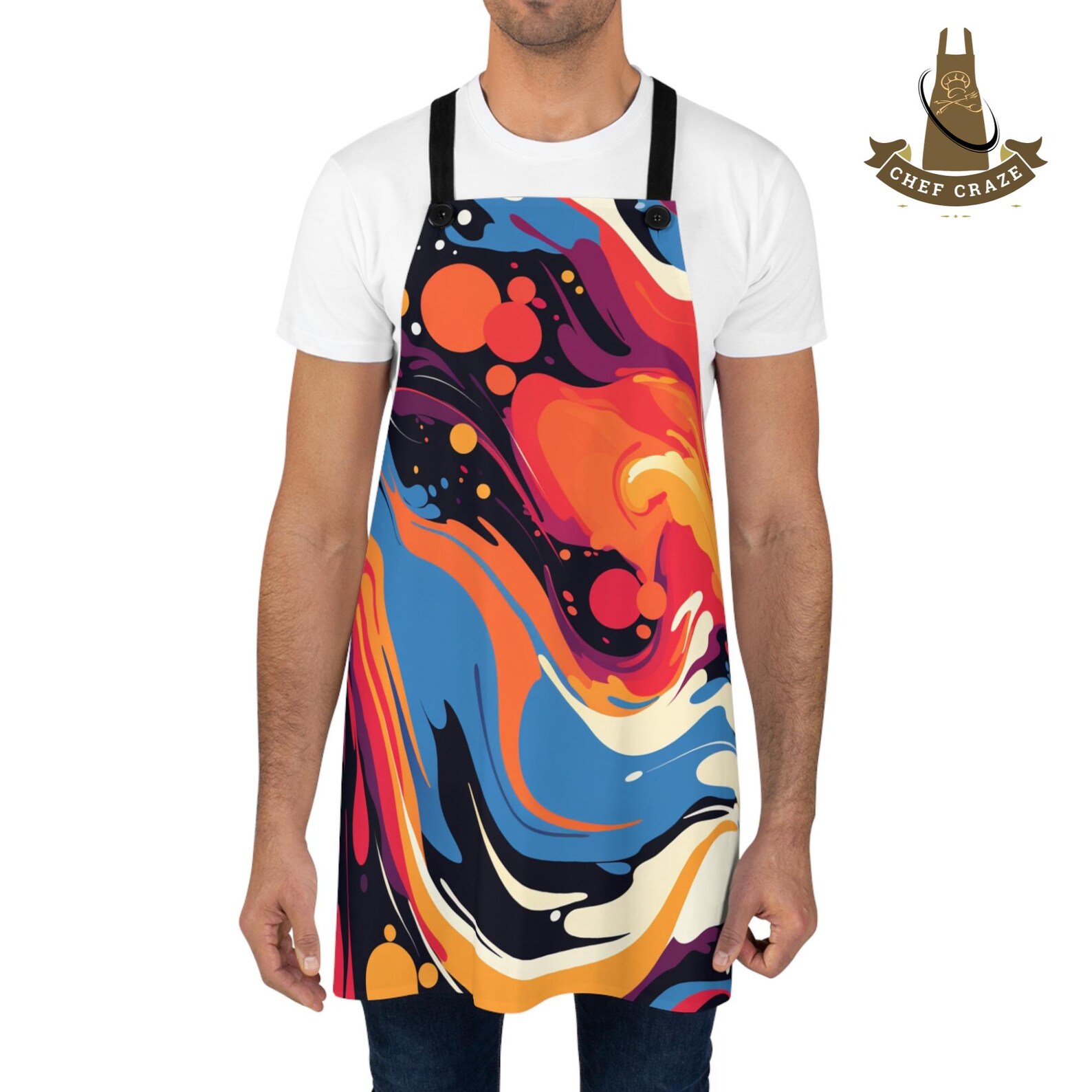 Abstract Chef Apron, Kitchen Pinafore, Minimalist Pinafore for Women ...