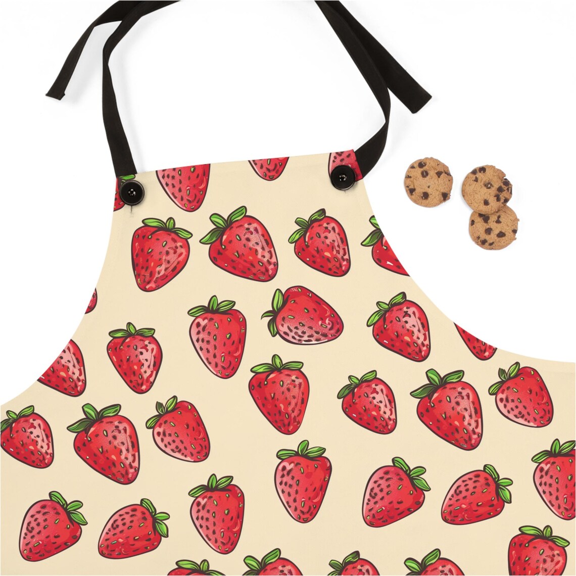 Strawberry Chef Apron, Kitchen Pinafore, Pinafore for Women, Cute ...