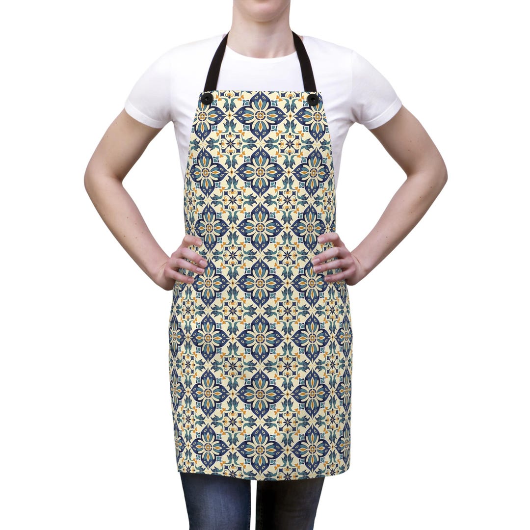 Mediterranean Chef Apron, Kitchen Pinafore, Pinafore for Women, Cute ...