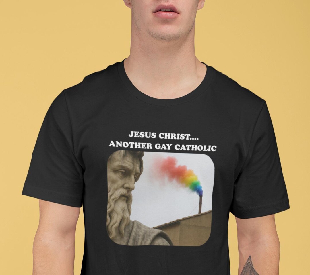 Smoke for the Conclave Funny Pride Shirt | LGBTQ Rainbow Vatican ...