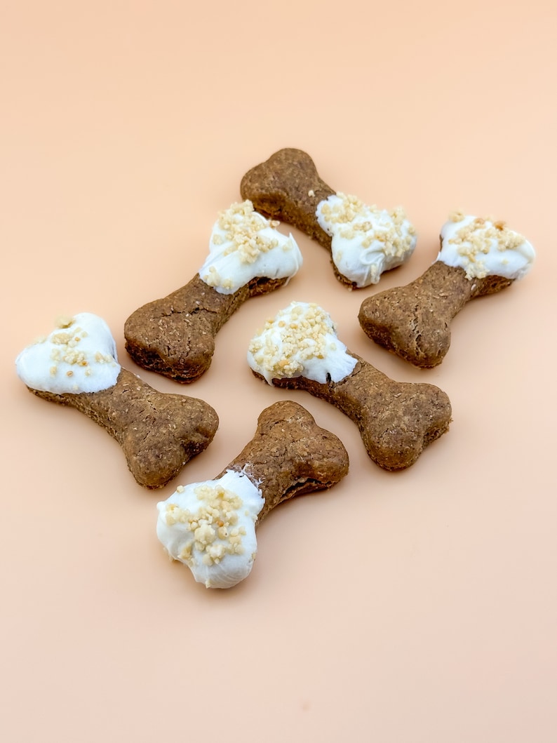 6 Frosted Dog Bone Treats Peanut Butter Hard or Soft - Etsy