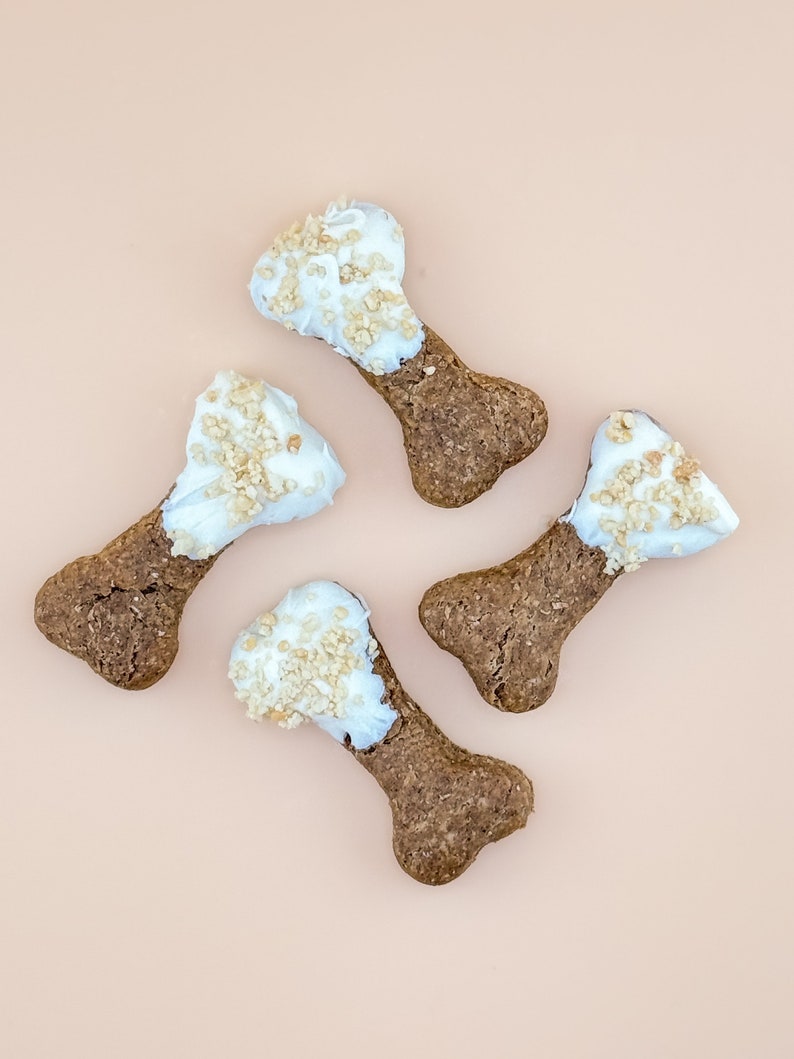 6 Frosted Dog Bone Treats Peanut Butter Hard or Soft - Etsy