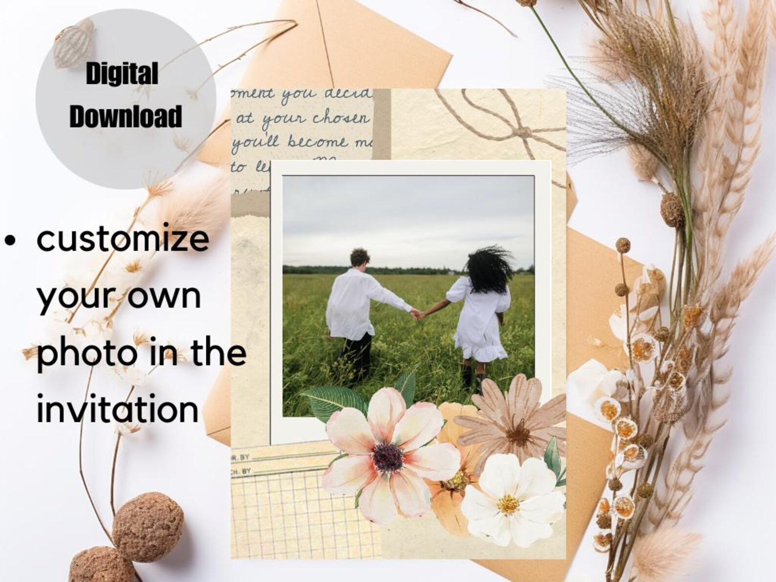 Rustic Engagement Invitation, Engagement Digital Download, Customizable ...