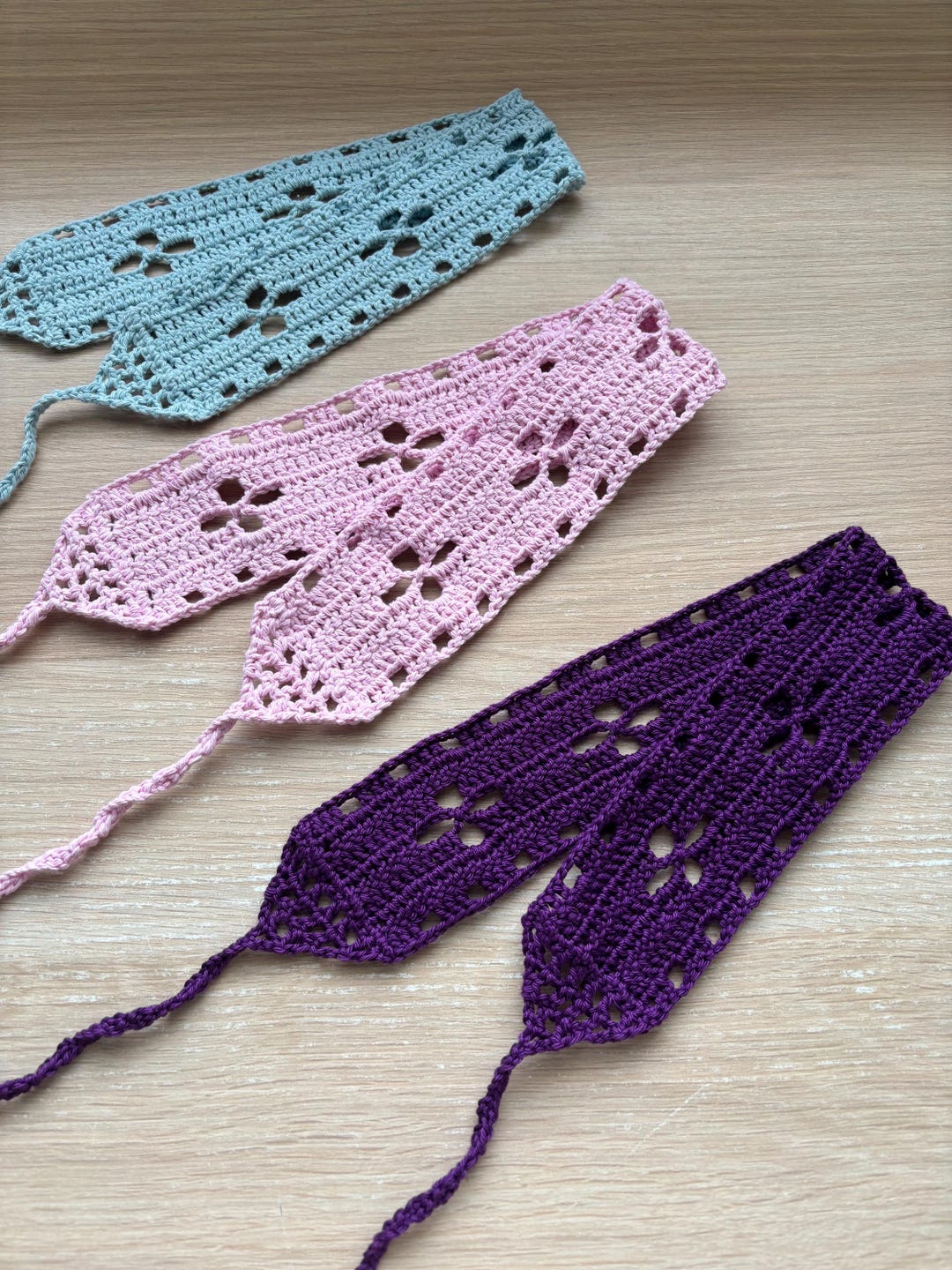 Crochet Floral Spring Headband, Flower Headband, Crochet, Cotton ...