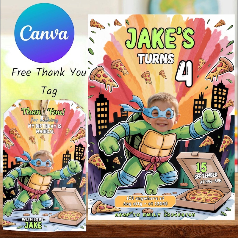 Pizza 2 Invite - Etsy