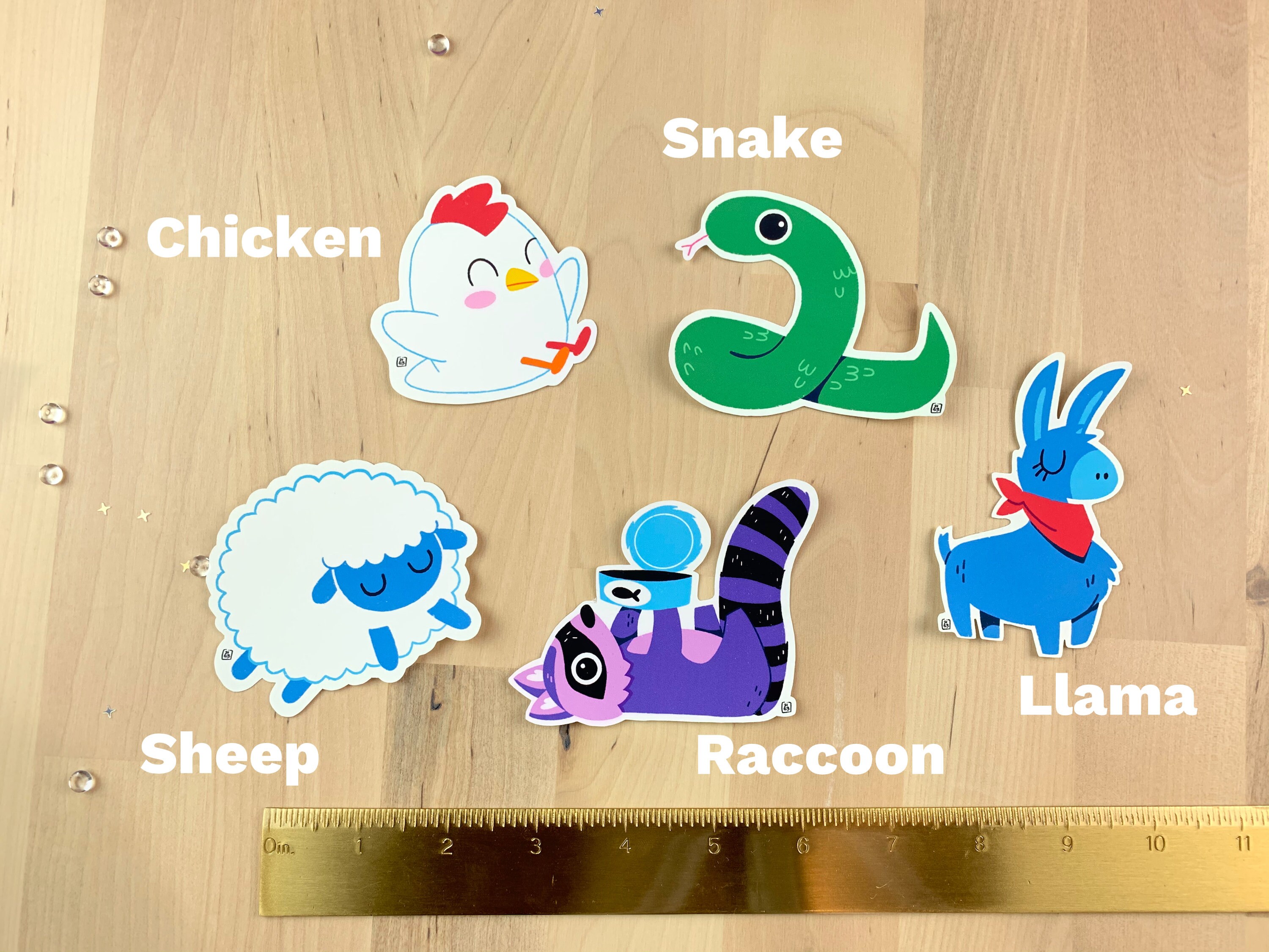 Farm Friends Waterproof Matte Stickers | Etsy