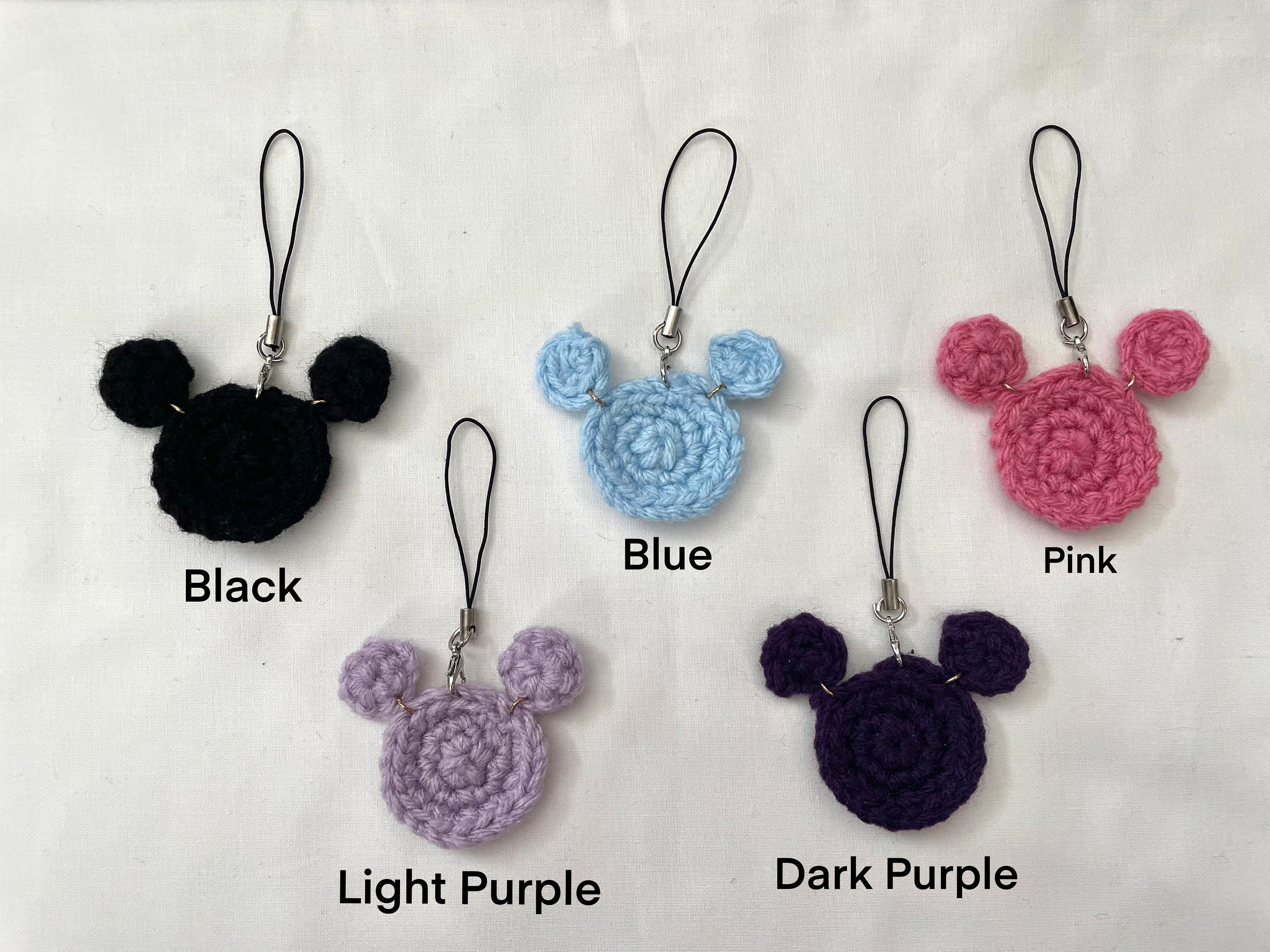 Mickey&Minnie Mouse Crochet Pattern Disney Minnie Mouse Keyring Mickey ...