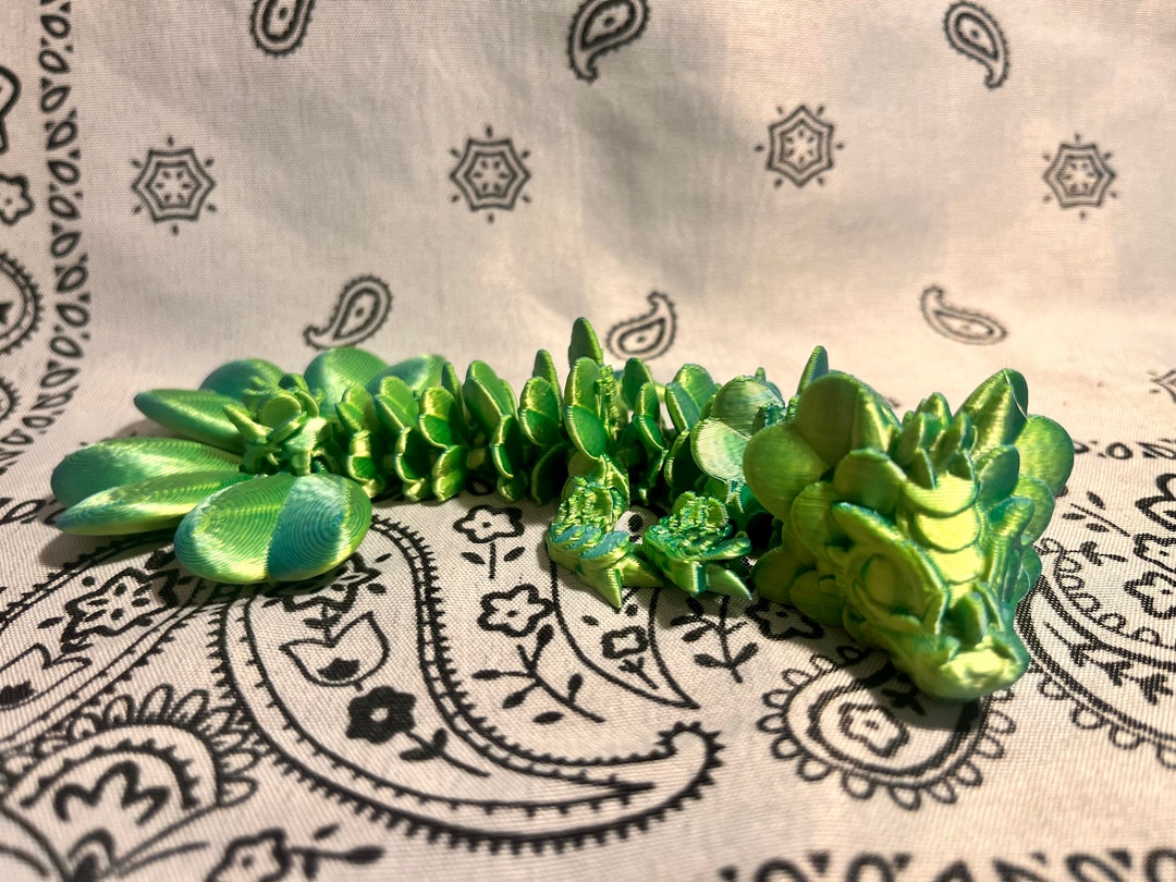 Baby Clover Dragon, 3D Print, Flexi Dragon, Fidget Toy - Etsy