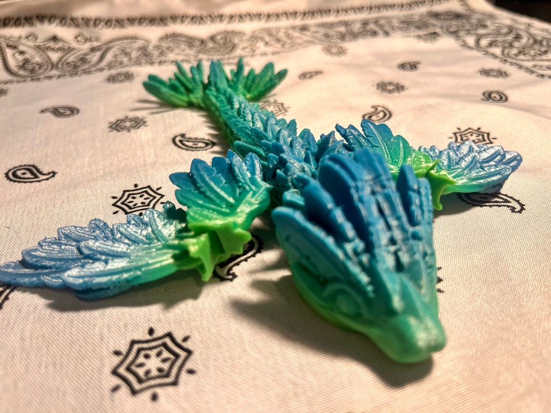 Flying Serpent, Articulated, 3D Print, Flexi Serpent, Fidget Toy - Etsy