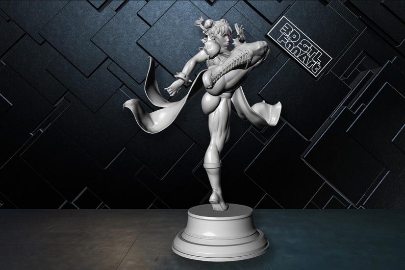 Chun-li Street Fighter 3D STL Print File Premium Quality Digital Model ...