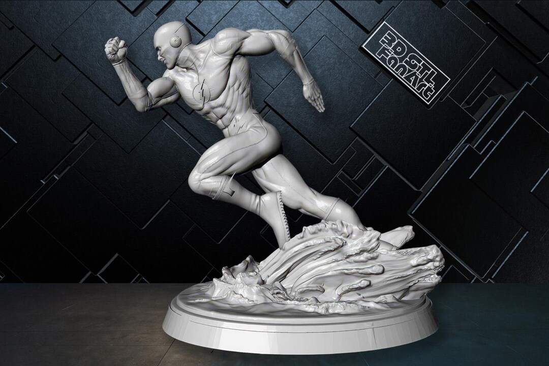 Flash 3D STL Print File High Detail Flash Superhero Model Collectible ...