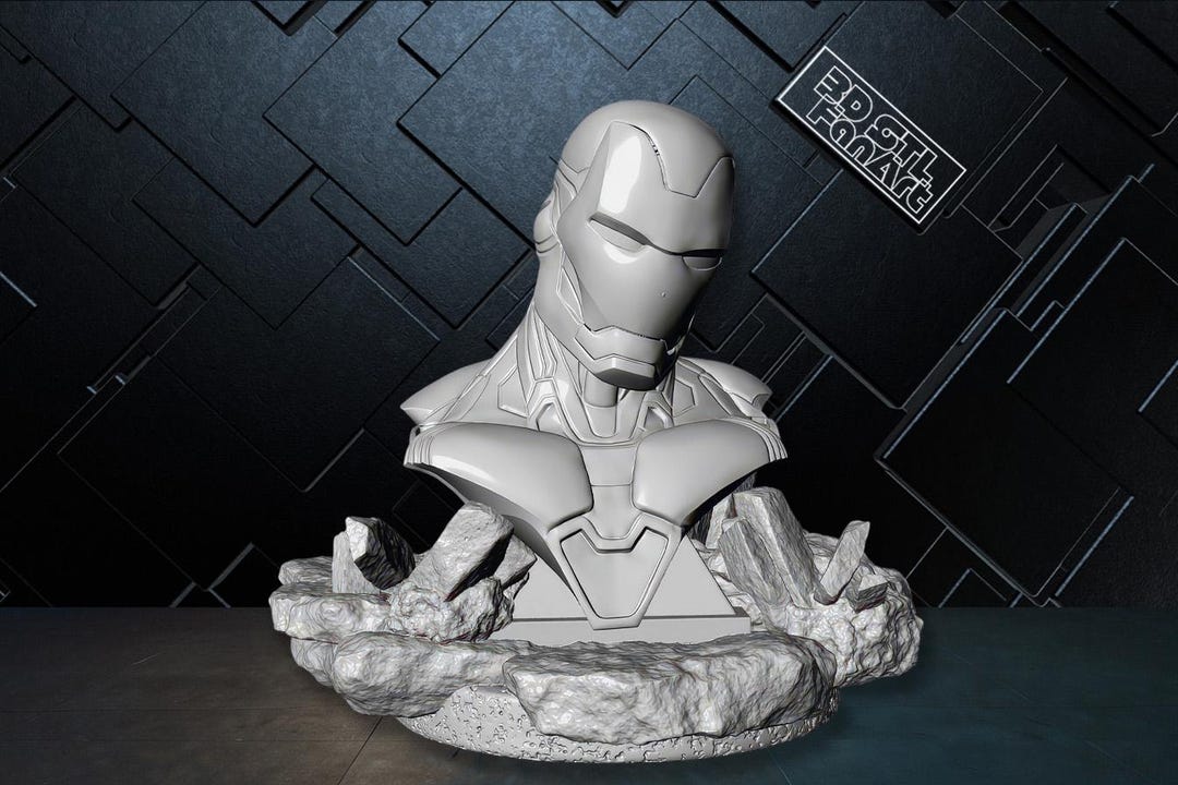 Ironman Bust 3D STL File | Superhero Collectible | High Detail SLA ...