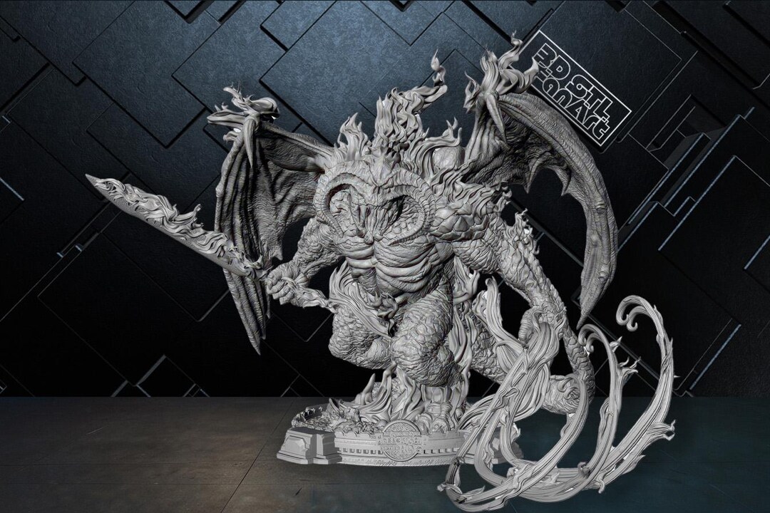 Balrog 3D STL File | Epic Fantasy Monster Model for 3D Printing | High ...