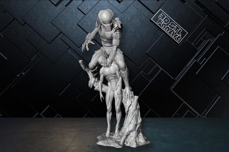 Predator 3D STL Model for Printing High-detail Aliens Hunter Figure Sci ...
