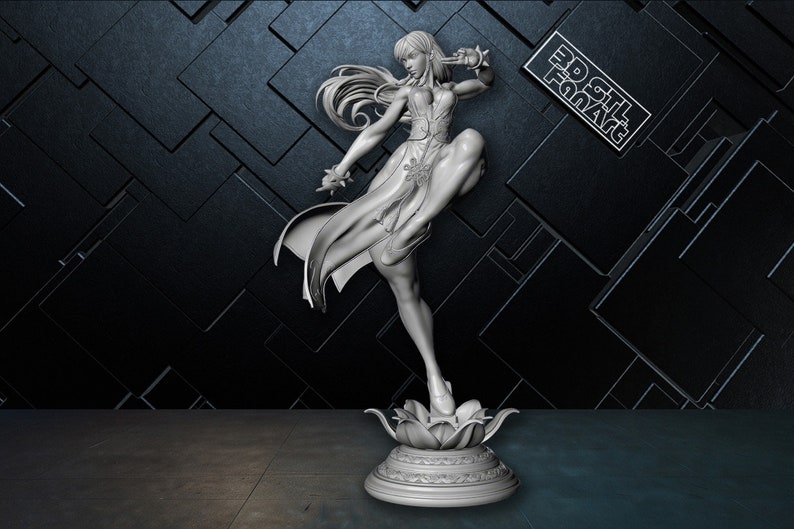 Chun Li 3D STL File Street Fighter Character High Detailed Digital ...