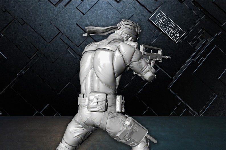 Metal Gear Solid Snake 3D STL File Iconic Video Game Model High Detail ...