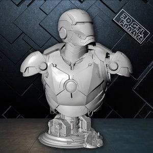 Ironman Bust 3D STL Printing File | Armored Avenger | Ultra High Detail ...