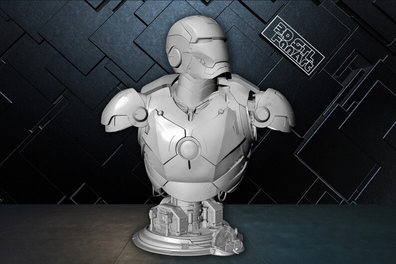 Ironman Bust 3D STL Printing File Armored Avenger Ultra High Detail ...