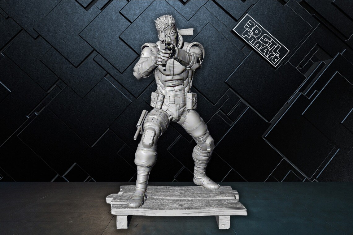 Metal Gear Solid Snake 3D STL File Iconic Video Game Model High Detail ...