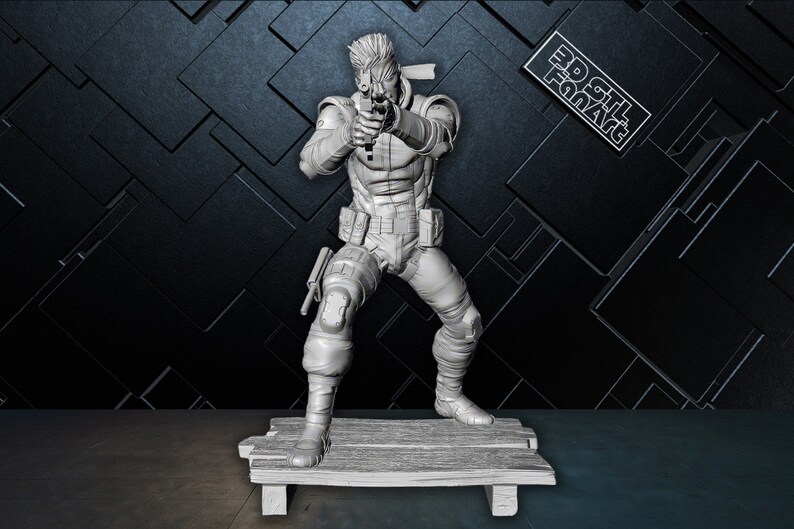 Metal Gear Solid Snake 3D STL File Iconic Video Game Model High Detail ...