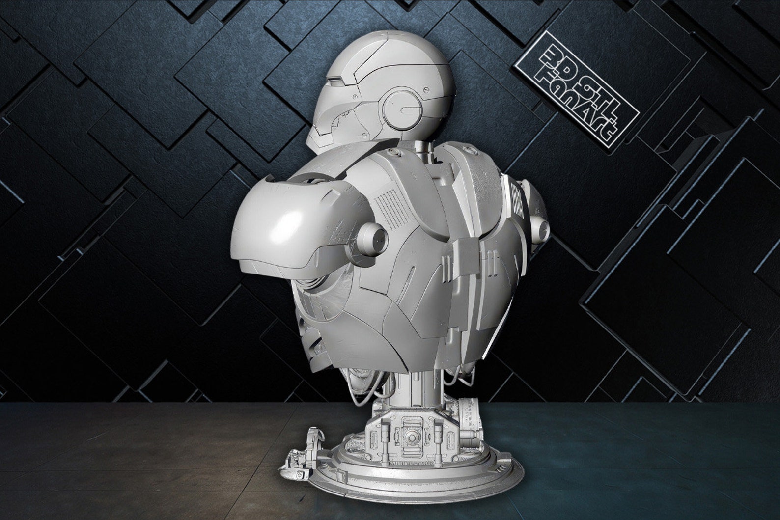Ironman Bust 3D STL Printing File Armored Avenger Ultra High Detail ...
