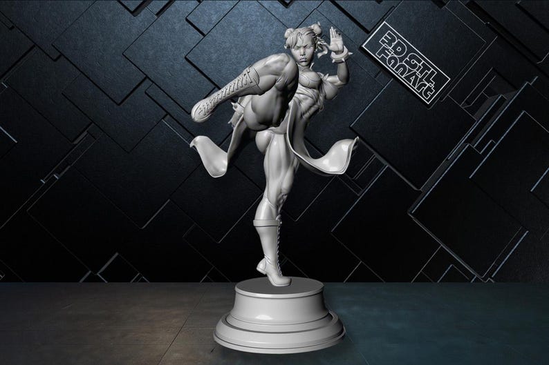 Chun-li Street Fighter 3D STL Print File Premium Quality Digital Model ...