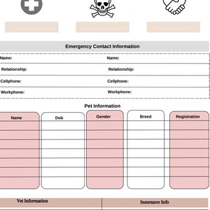 Pet Care Planner, Insert Bundle - Etsy