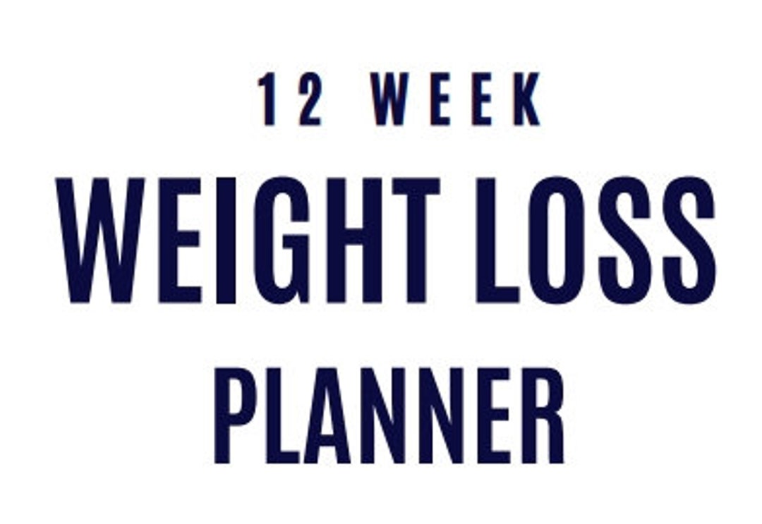 12-week Weight Loss Planner Bundle - Etsy