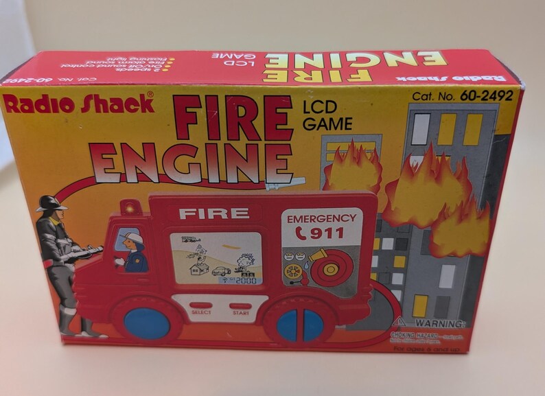Vintage Radio Shack Fire Engine LCD Handheld Game CIB Tested Working ...