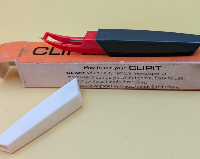 Vintage CLIPIT Manual Paper Cutter - Mid-century Newspaper & Magazine ...