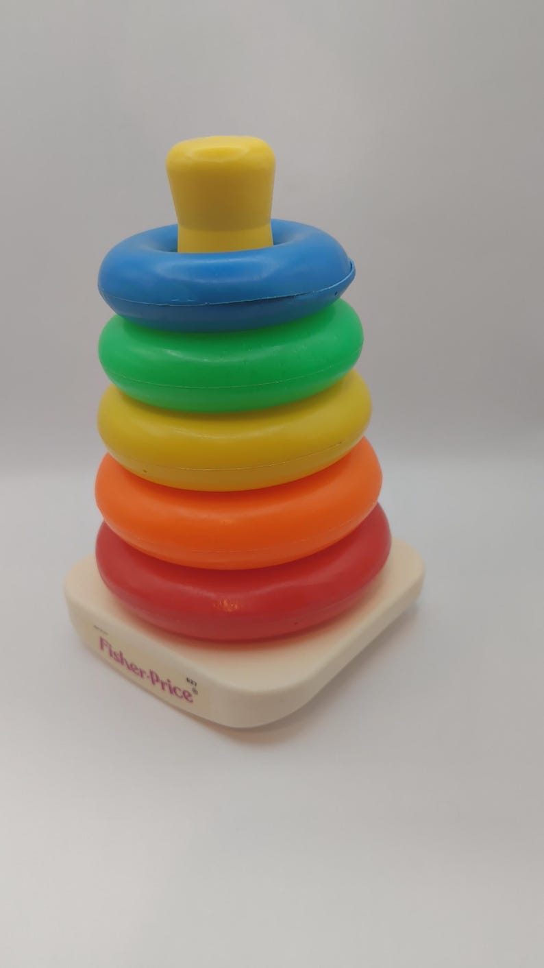 Vintage Fisher Price Rock-a-stack 1973, #627 Plastic Rings Baby Toy - Etsy