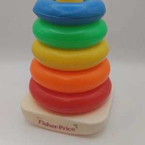 Vintage Fisher Price Rock-a-stack 1973, #627 Plastic Rings Baby Toy - Etsy