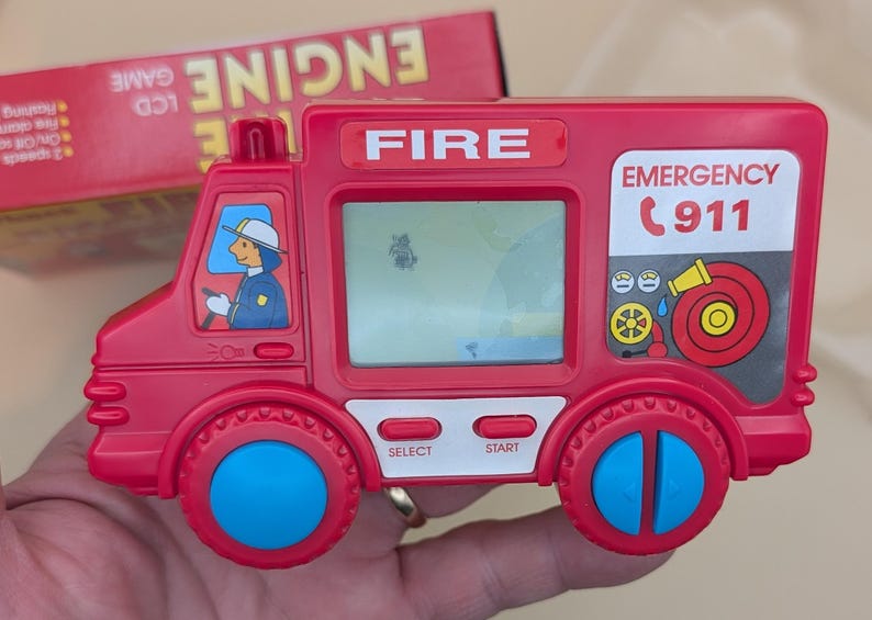 Vintage Radio Shack Fire Engine LCD Handheld Game CIB Tested Working ...