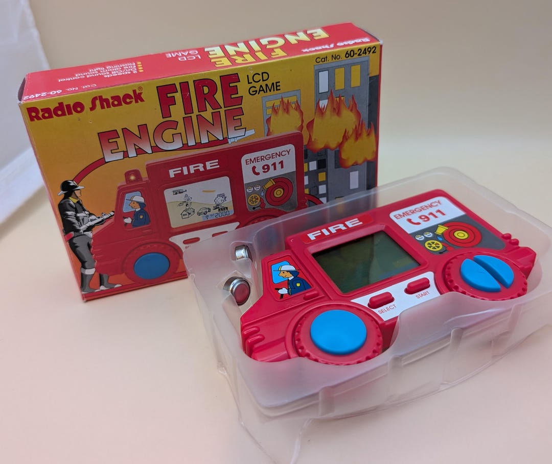 Vintage Radio Shack Fire Engine LCD Handheld Game CIB Tested Working ...