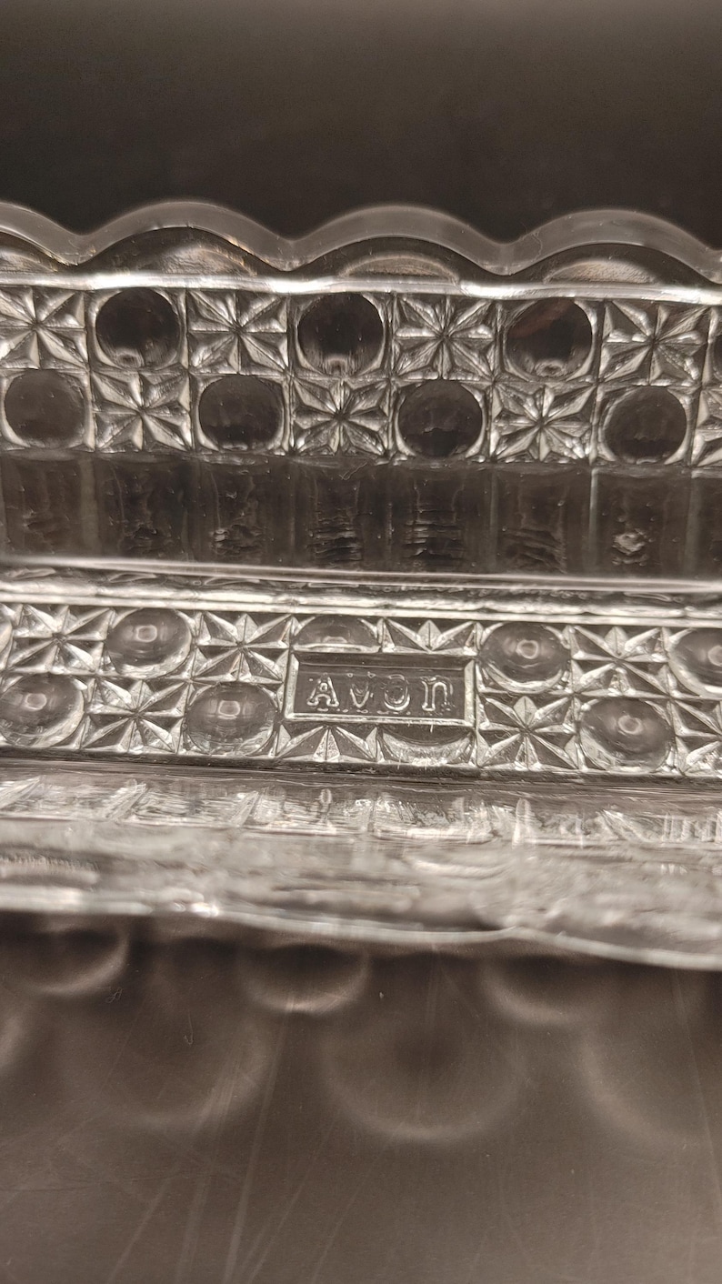 Vintage Avon Glass Dish - Daisy & Button Pattern - Etsy