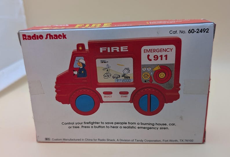 Vintage Radio Shack Fire Engine LCD Handheld Game CIB Tested Working ...