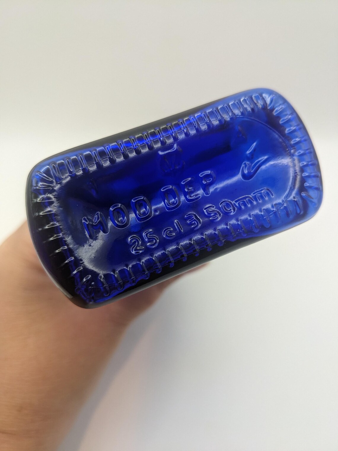 Vintage Cobalt Blue MOD DEP Bottle - Etsy