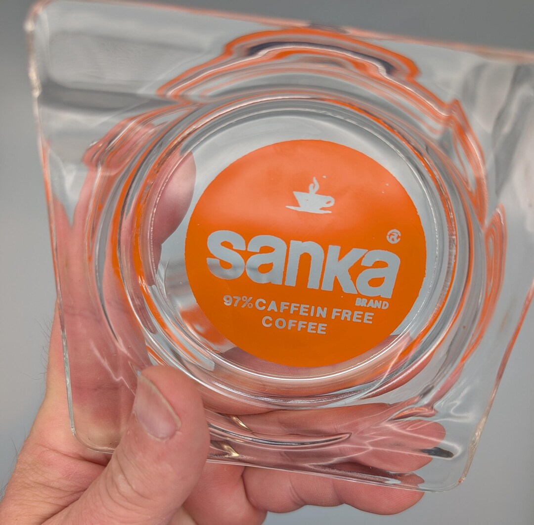 Vintage Sanka Coffee Advertising Ashtray – 97% Caffeine Free – Mid ...