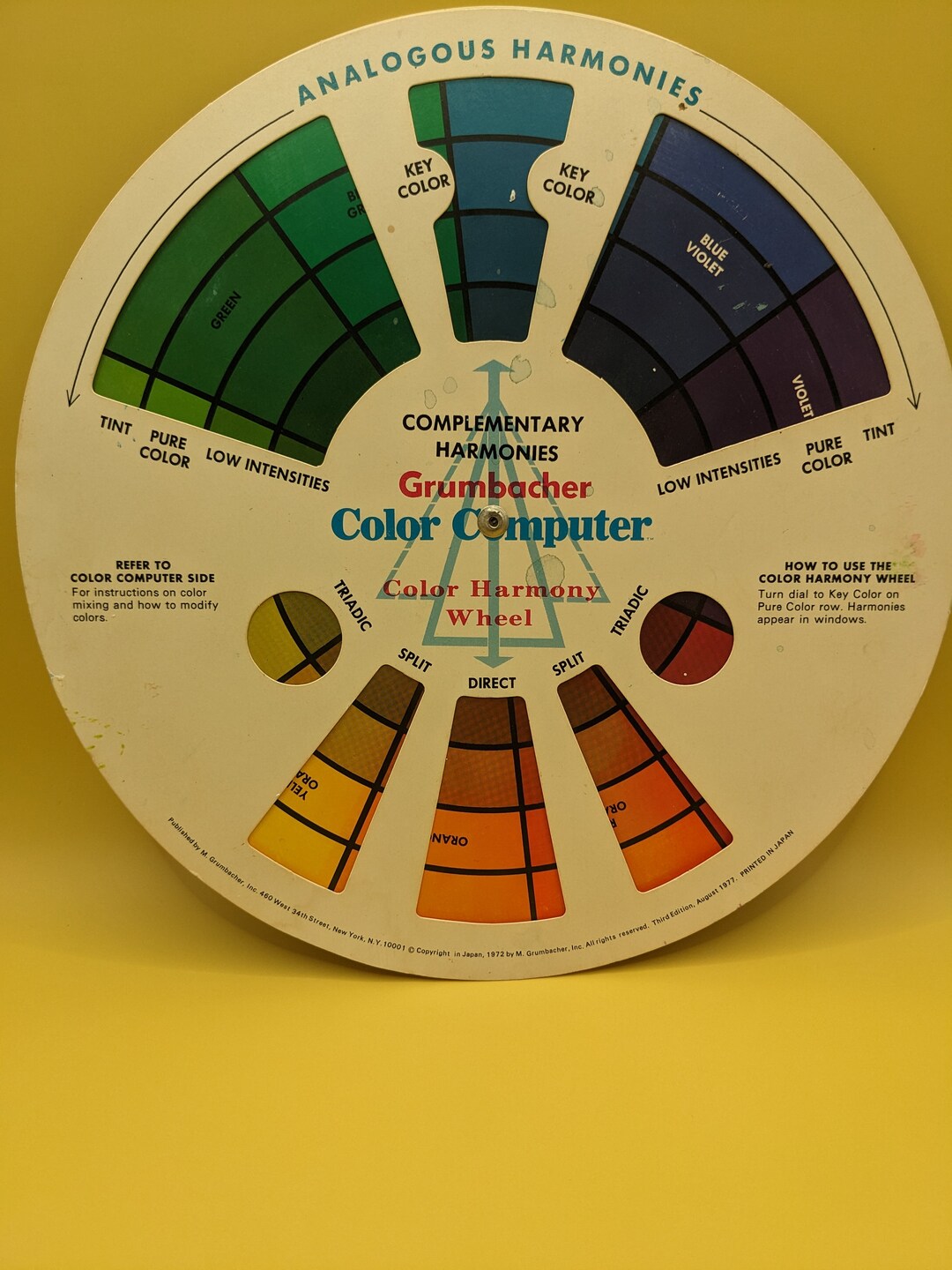 M. Grumbacher 1970's Color Computer Color Wheel. - Etsy